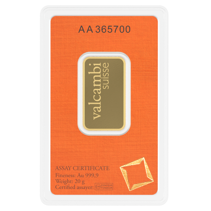 20 Gram Investment Gold Valcambi INVEST METAL